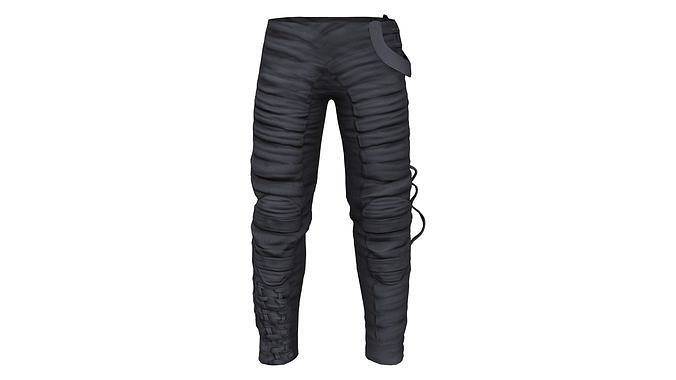 3D model Men Padded Rebel Dystopian Pants VR / AR / low-poly | CGTrader
