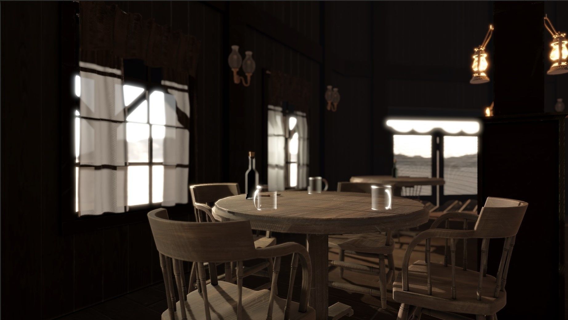 3D model Wild West Saloon Interior VR / AR / low-poly | CGTrader