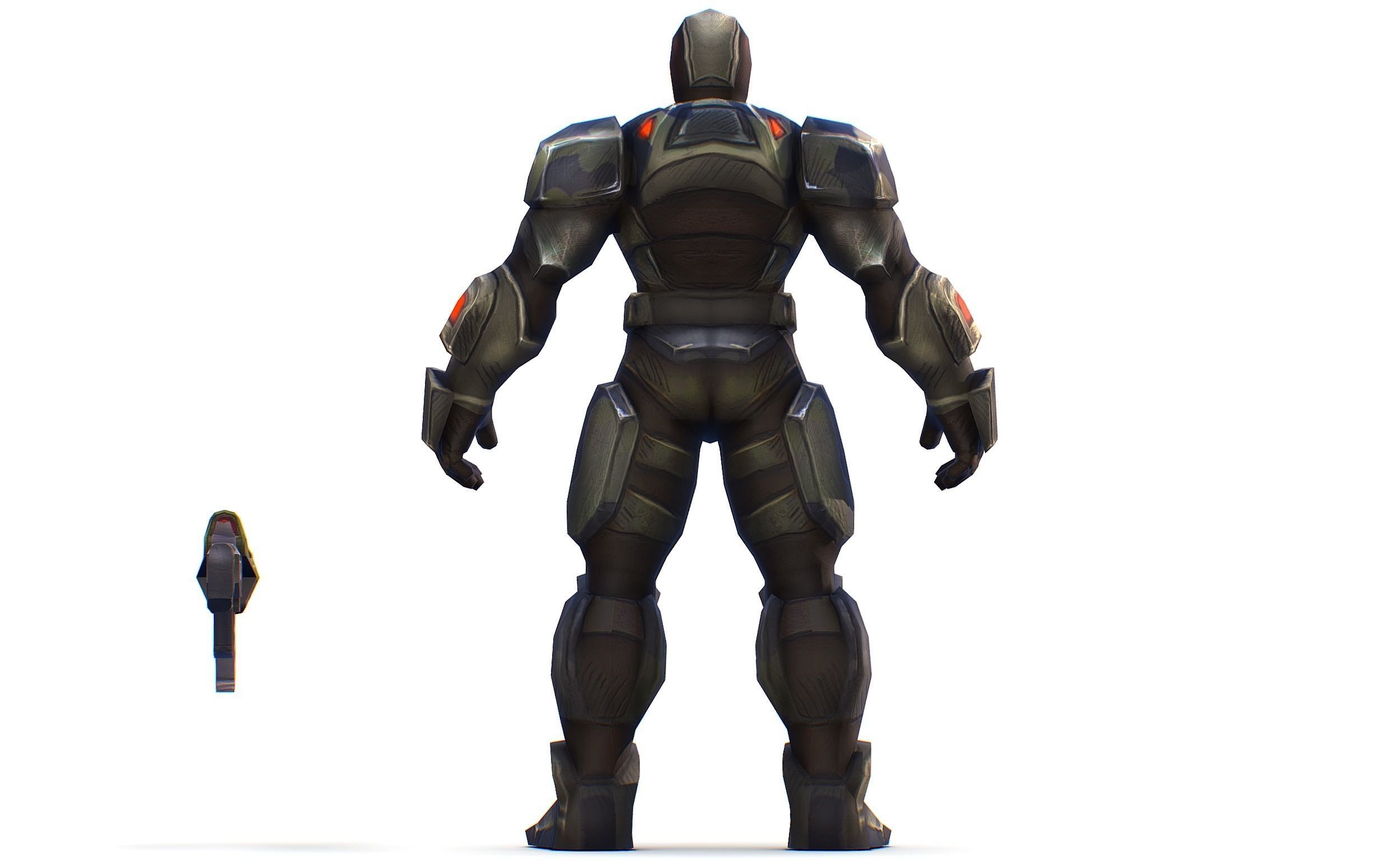 3D model Cartoon Sci-Fi Cyborg Drone Trooper Soldier VR / AR / low-poly ...