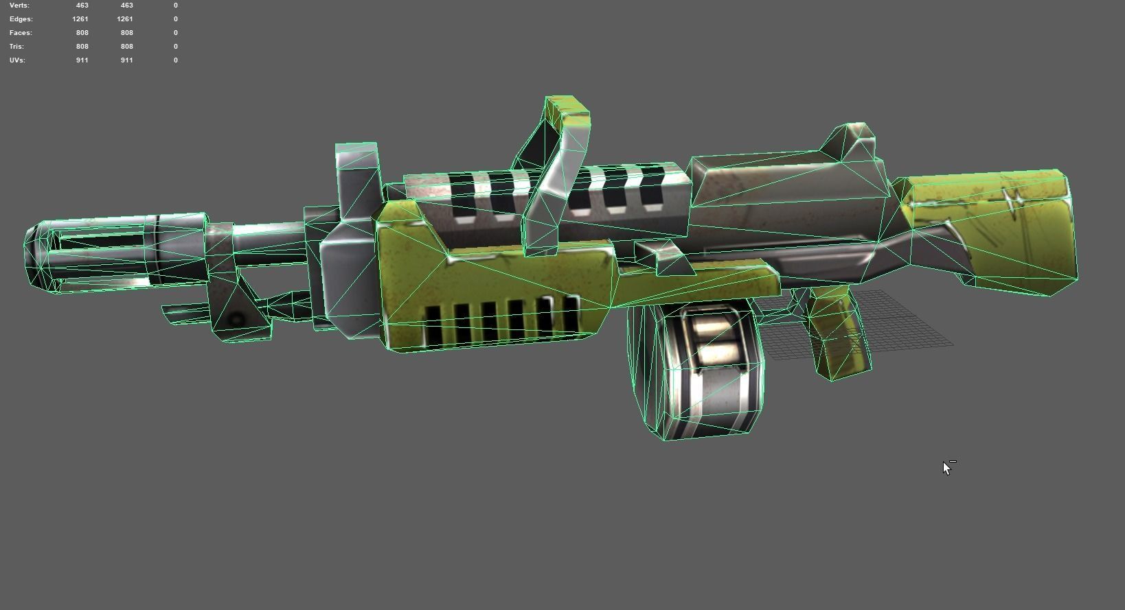 3D model Low Poly Sci-Fi Cartoon Assault Heavy Machine Gun VR / AR ...