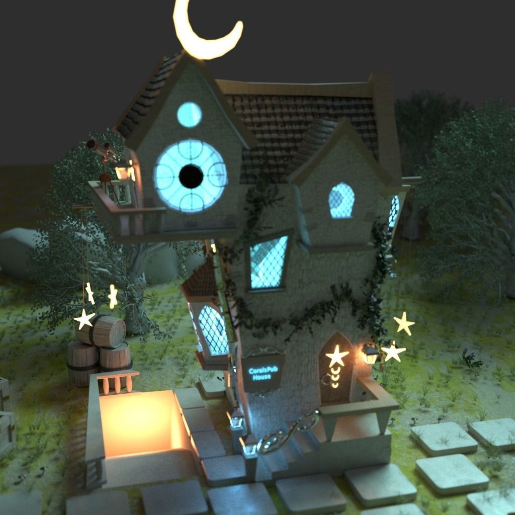 A Beautiful Arcane House 3D model | CGTrader