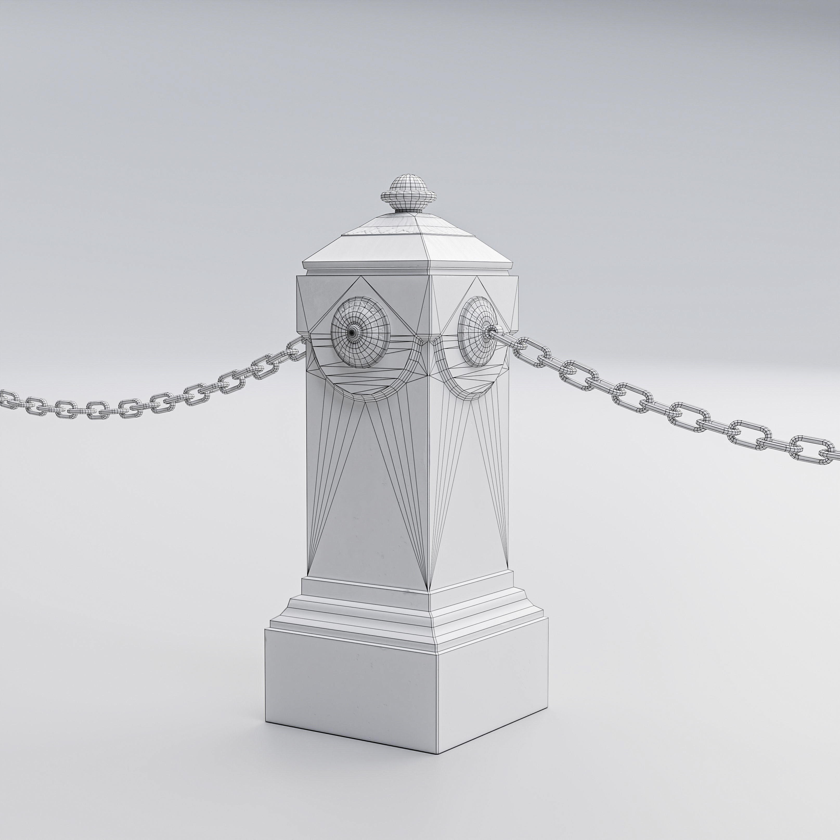 3D model Classic modular stone bollard VR / AR / low-poly | CGTrader