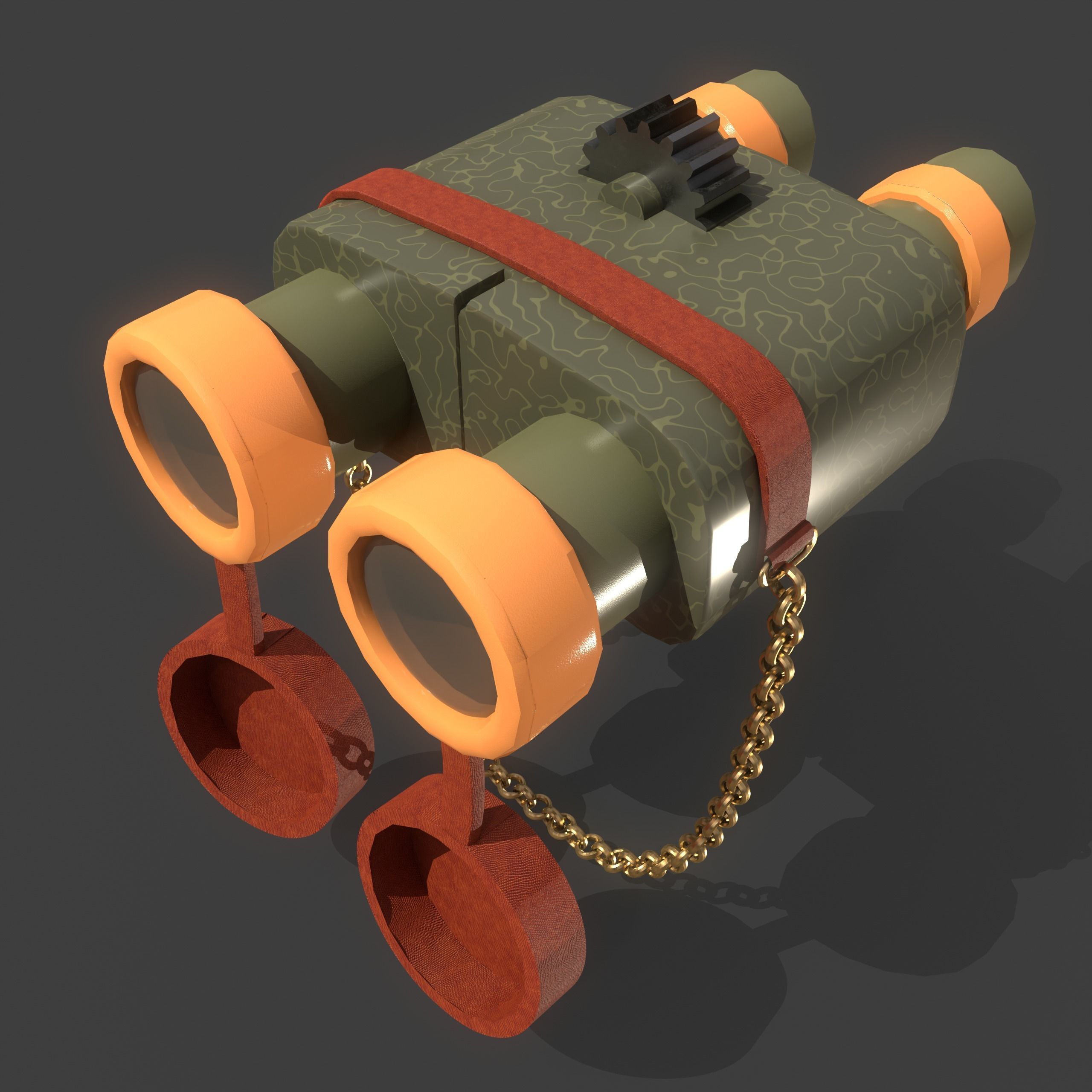 3D model Binoculars 3D Model with PBR texturing VR / AR / low-poly ...