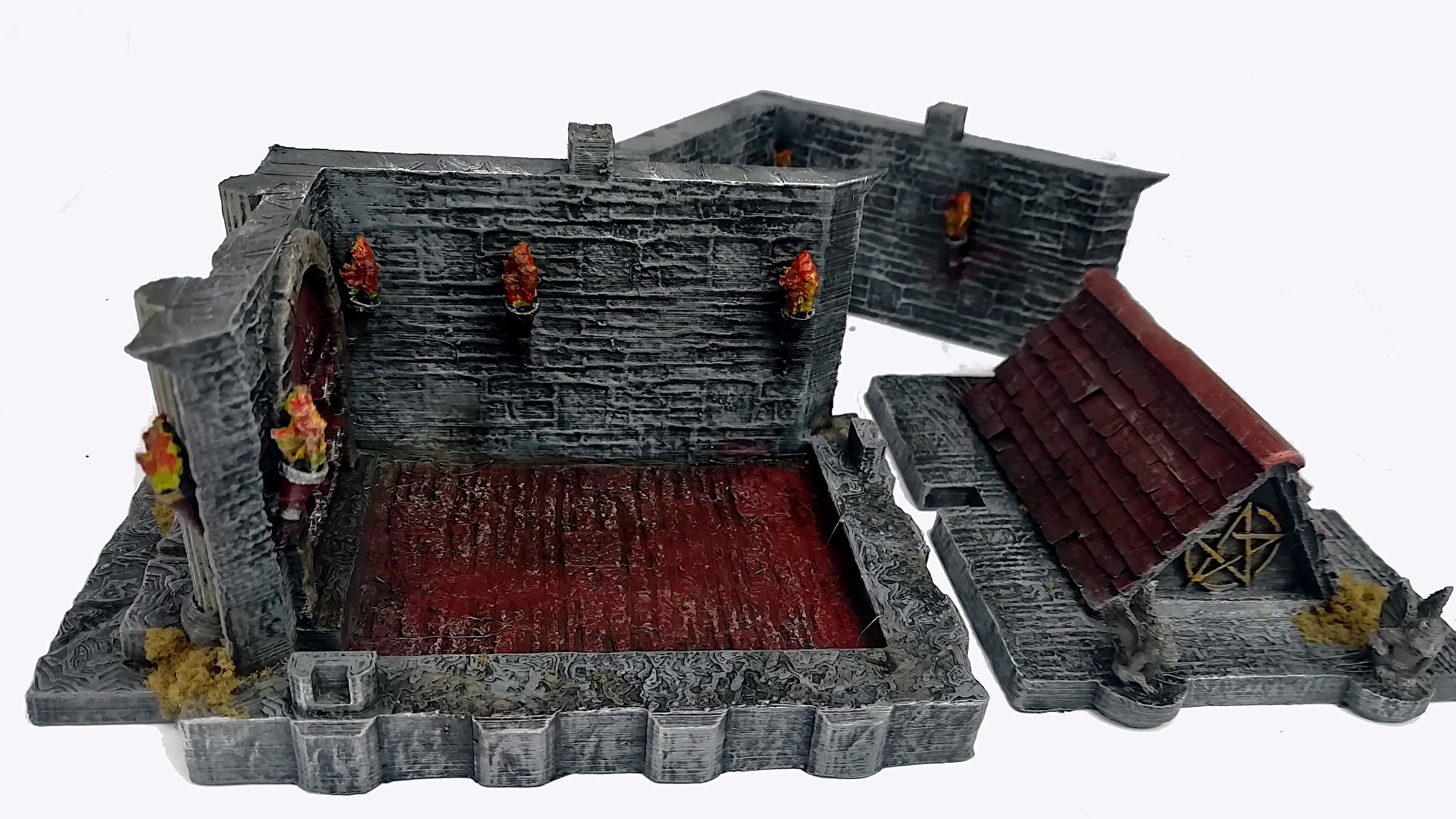 Modular Graveyard Walls Crypts Tombs Churches and Accessories 3D model ...