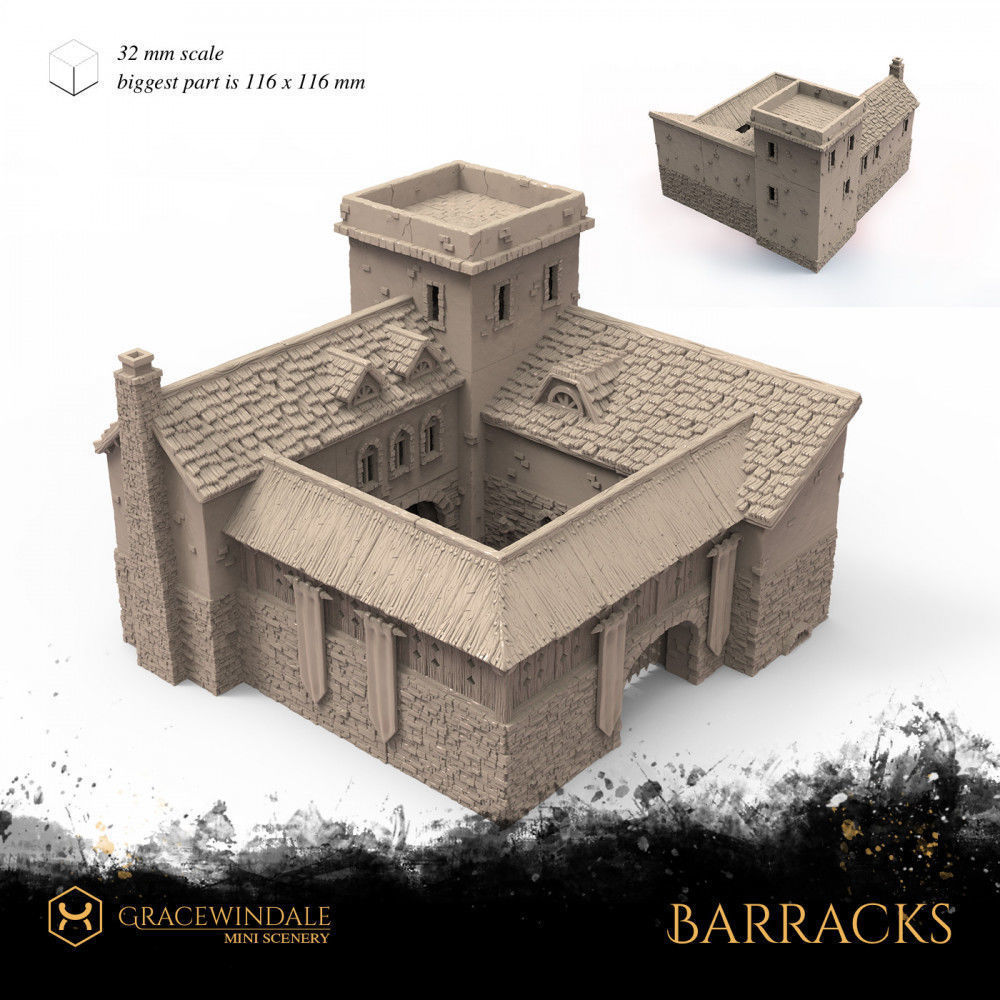 Barracks 3D model 3D printable | CGTrader