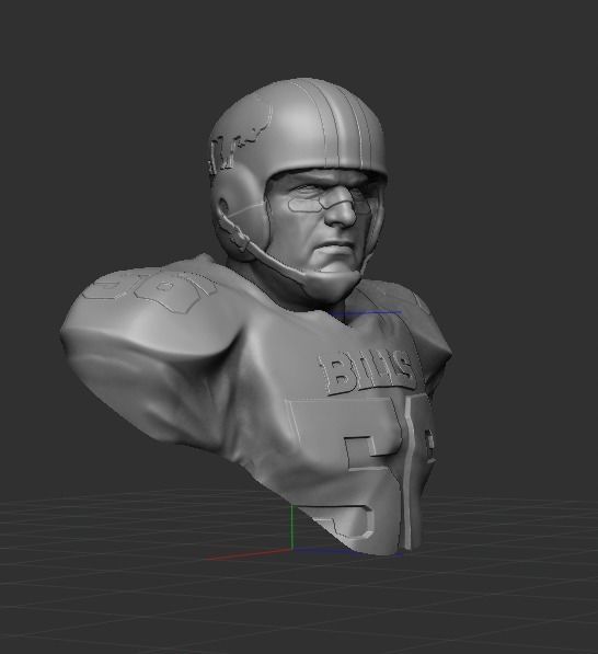 Vintage Buffalo Bills Throwback Bust 3D model 3D printable | CGTrader