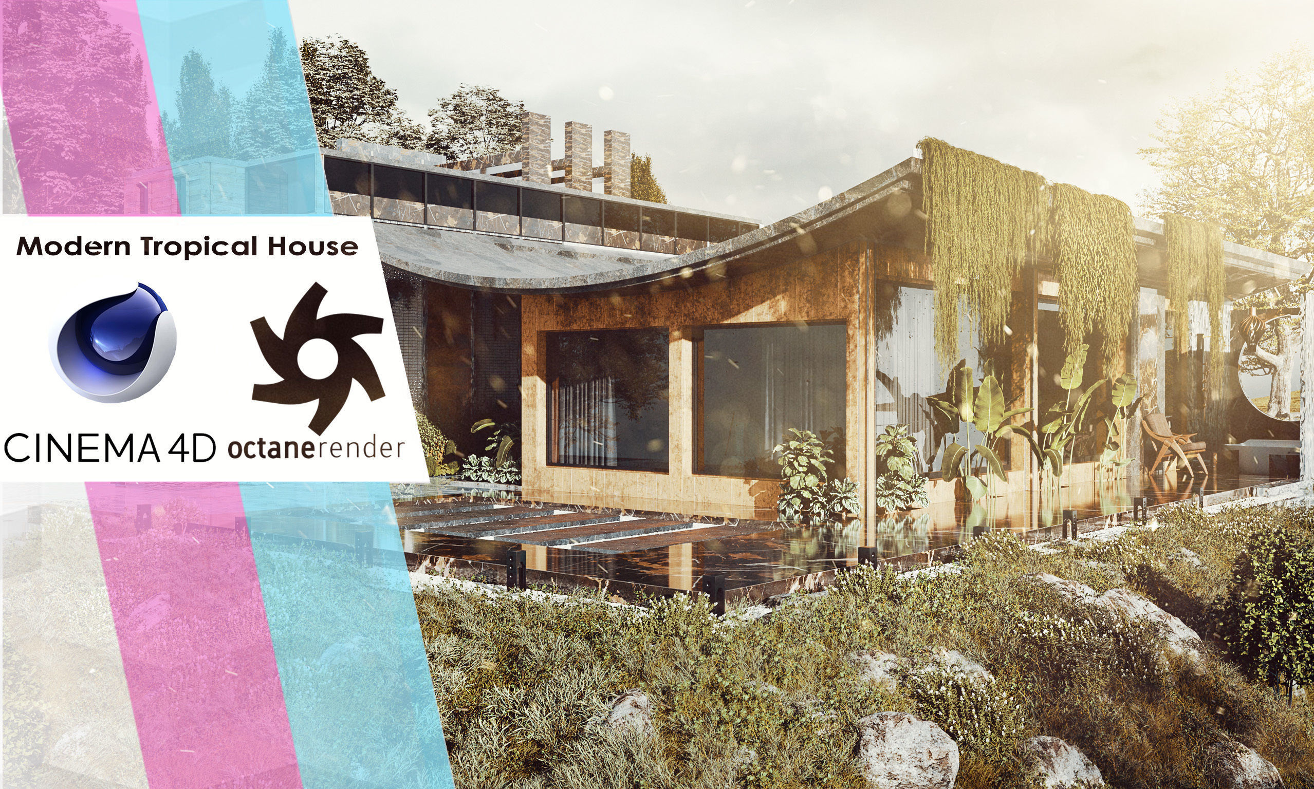 Modern Tropical House 3D model | CGTrader