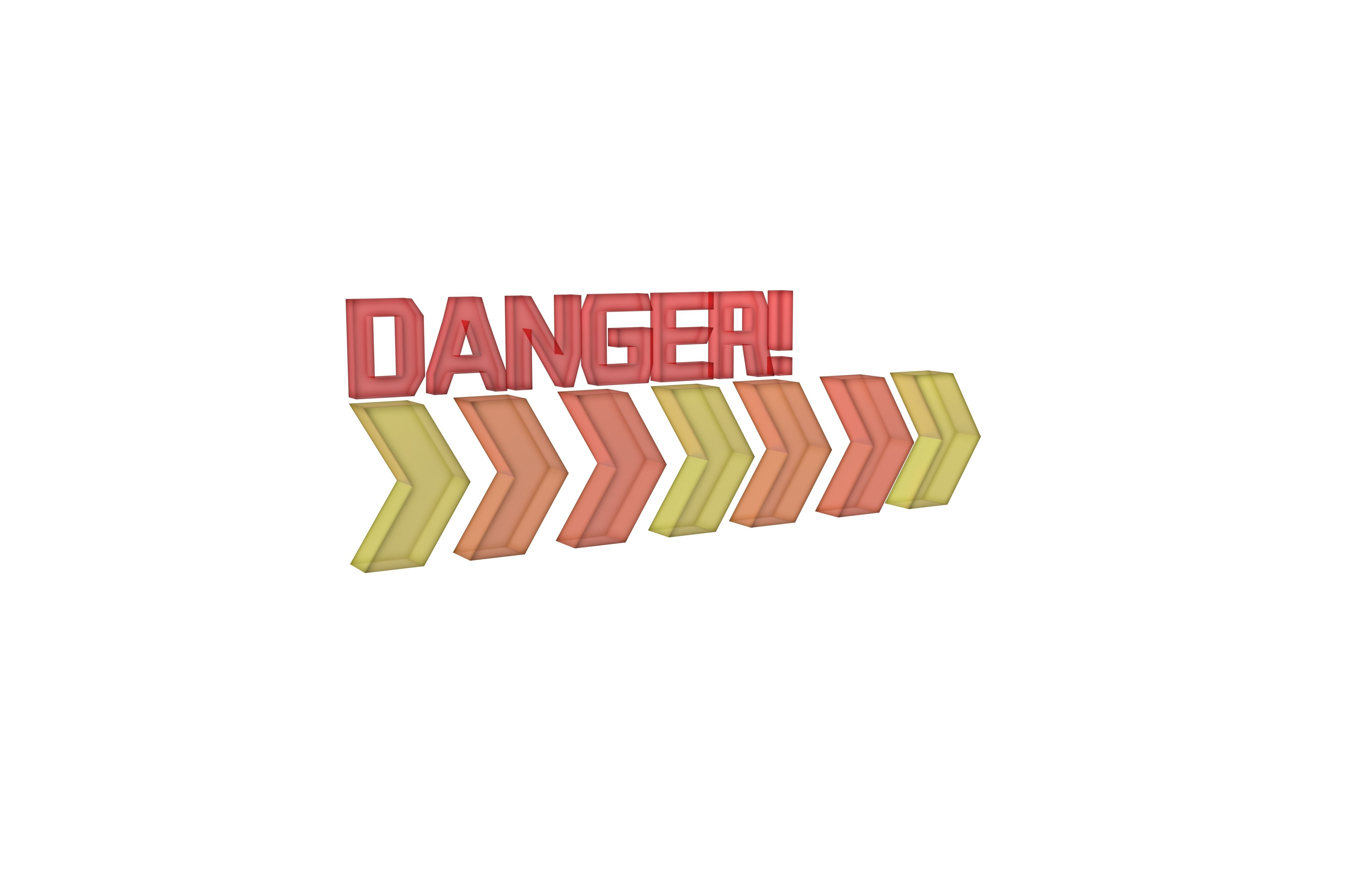 3D model Cyberpunk Future Danger Sign v2 019 VR / AR / low-poly | CGTrader
