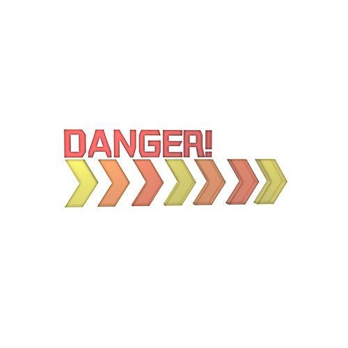 3D model Cyberpunk Future Danger Sign v2 019 VR / AR / low-poly | CGTrader