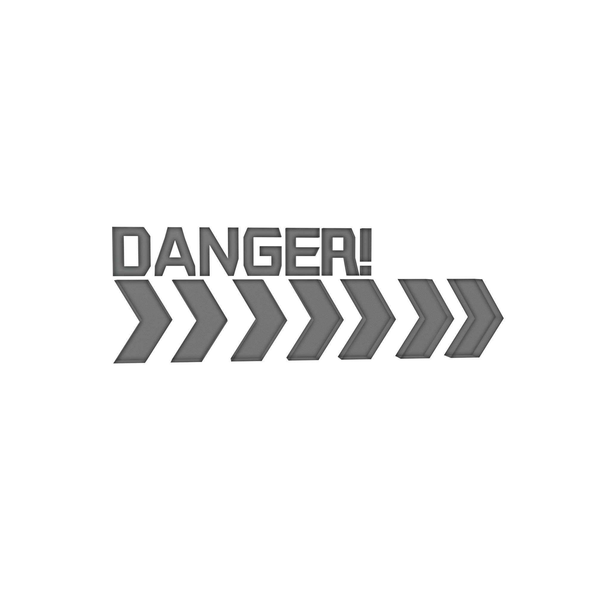 3D model Cyberpunk Future Danger Sign v2 024 VR / AR / low-poly | CGTrader