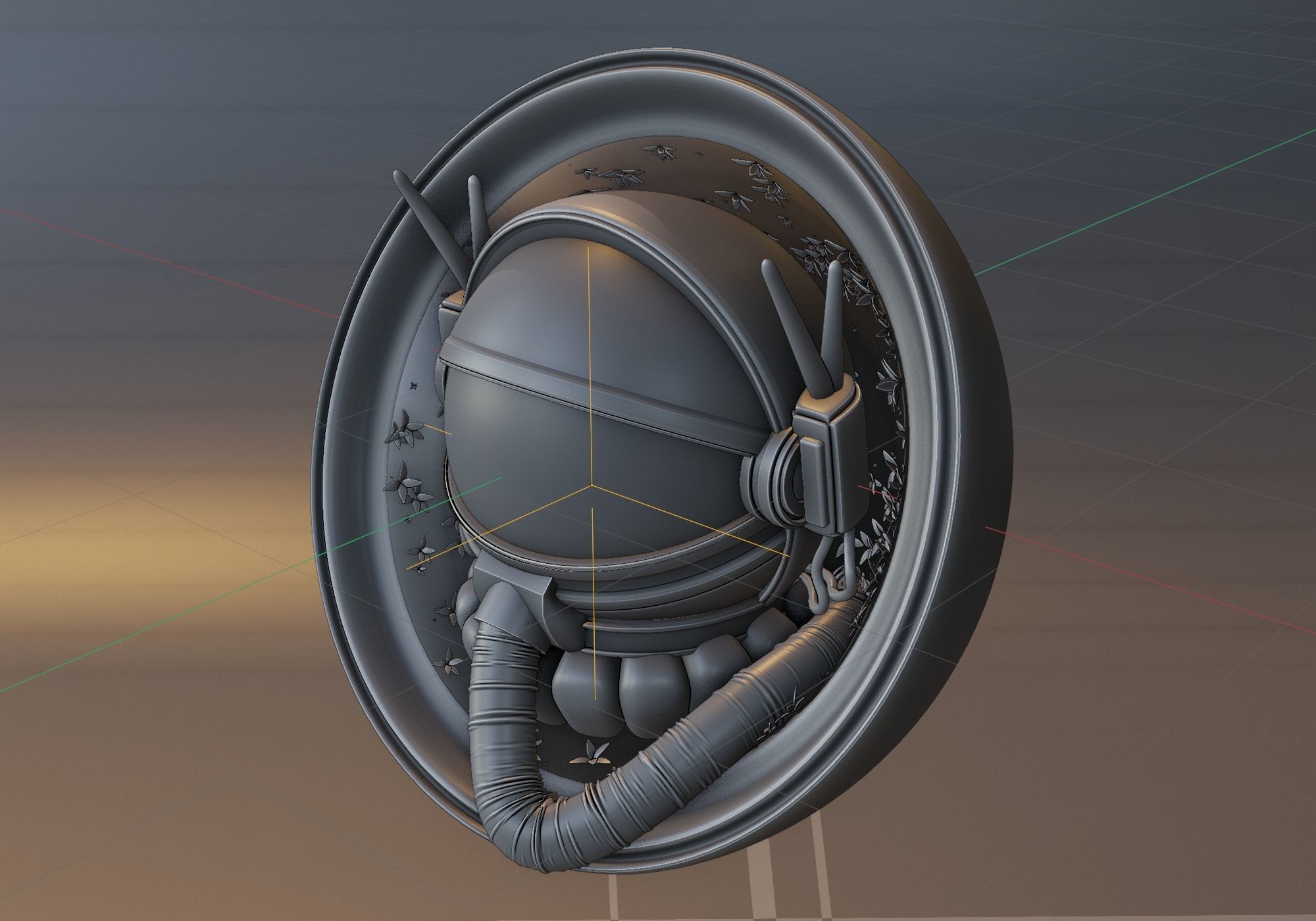 circlespace astronaut helmet free 3D model | CGTrader