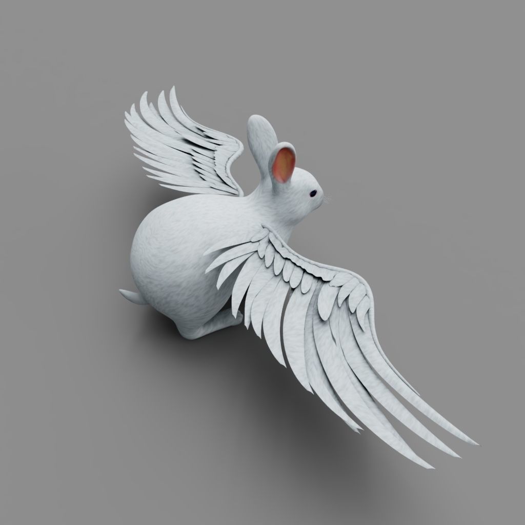 3D model Flying Rabbit VR / AR / low-poly | CGTrader