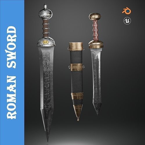3D model Roman sword Game ready model LowPoly VR / AR / low-poly | CGTrader