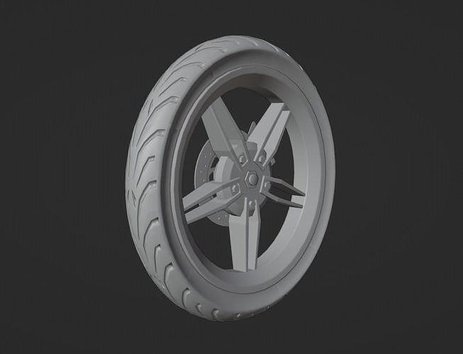 Sport motorcycle Wheel free 3D model | CGTrader