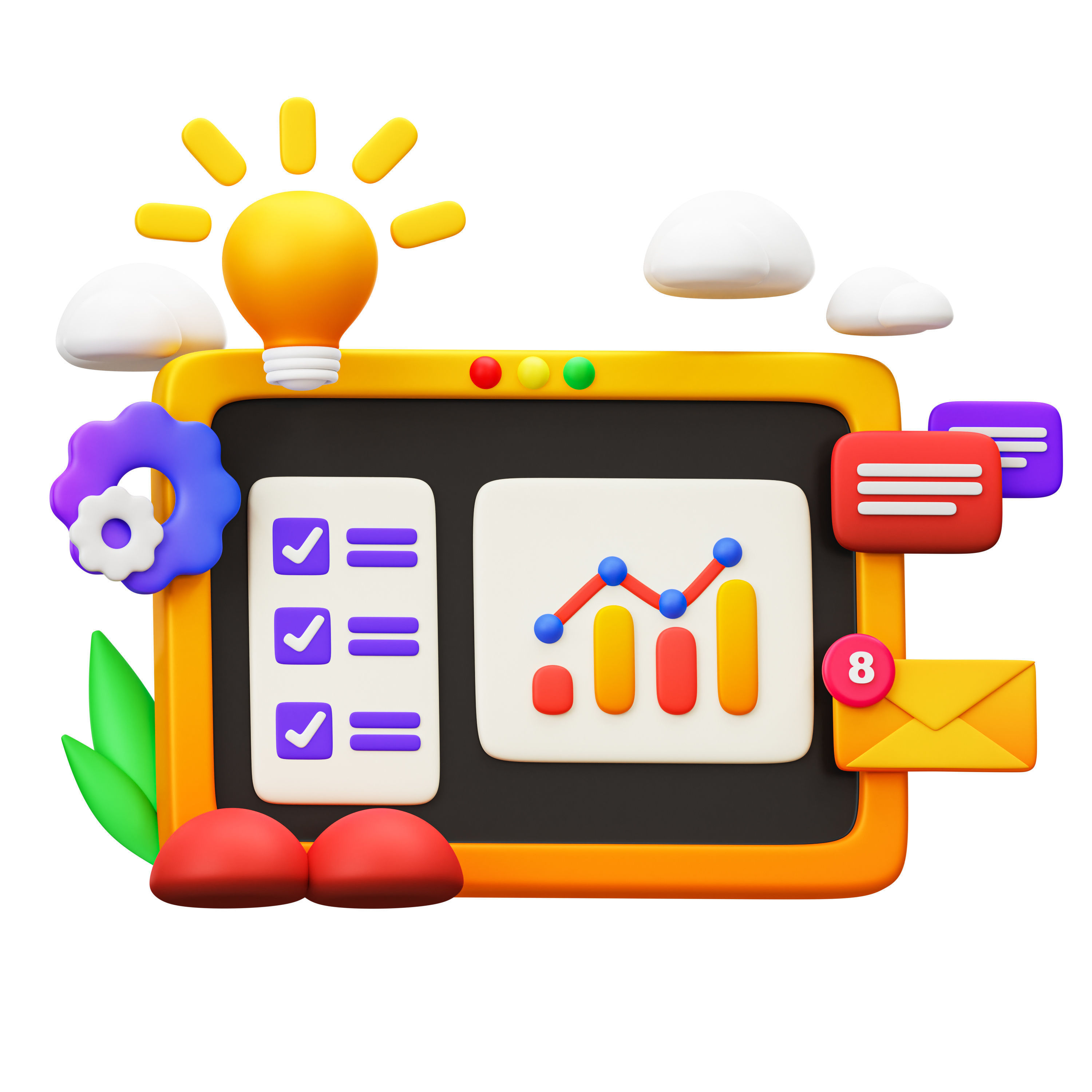 3D model Business Multi Tasking 3D Icon VR / AR / low-poly | CGTrader