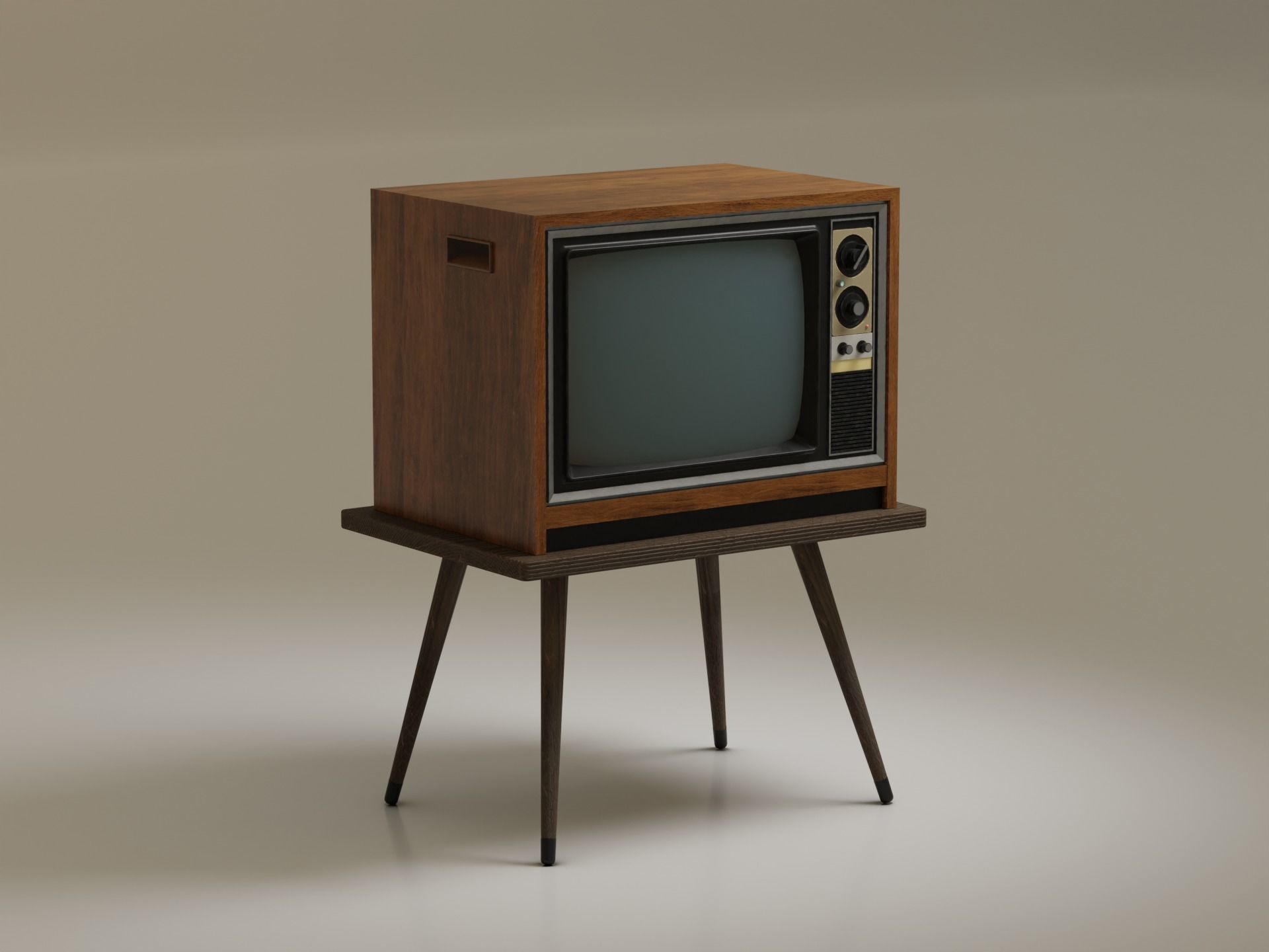 3D model Low-Poly Old Color TV VR / AR / low-poly | CGTrader