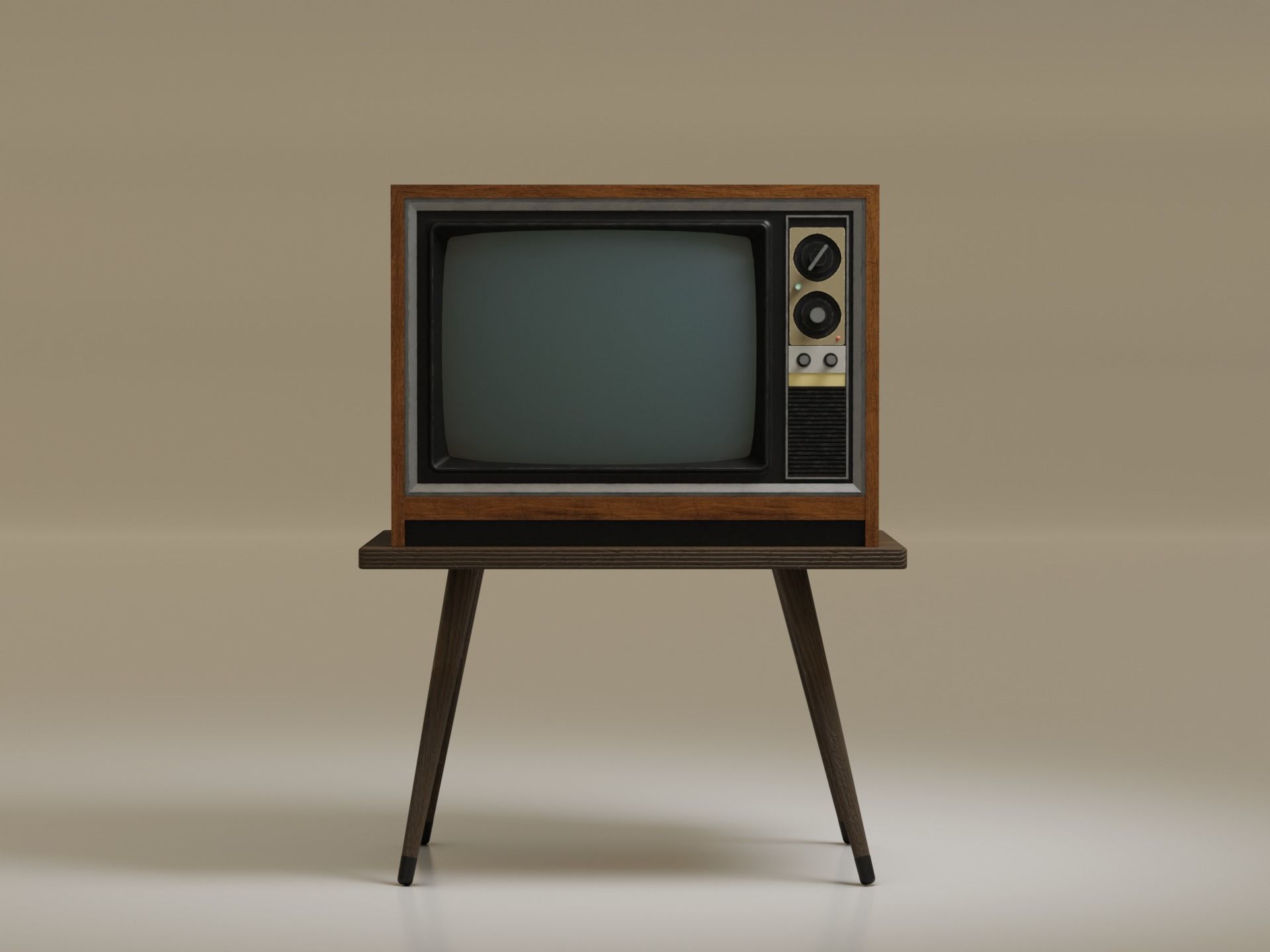 3D model Low-Poly Old Color TV VR / AR / low-poly | CGTrader