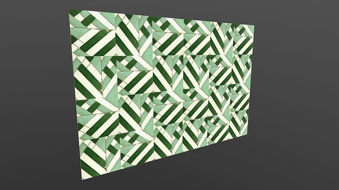 3D model Green Tiles AR VR PBR VR / AR / low-poly | CGTrader