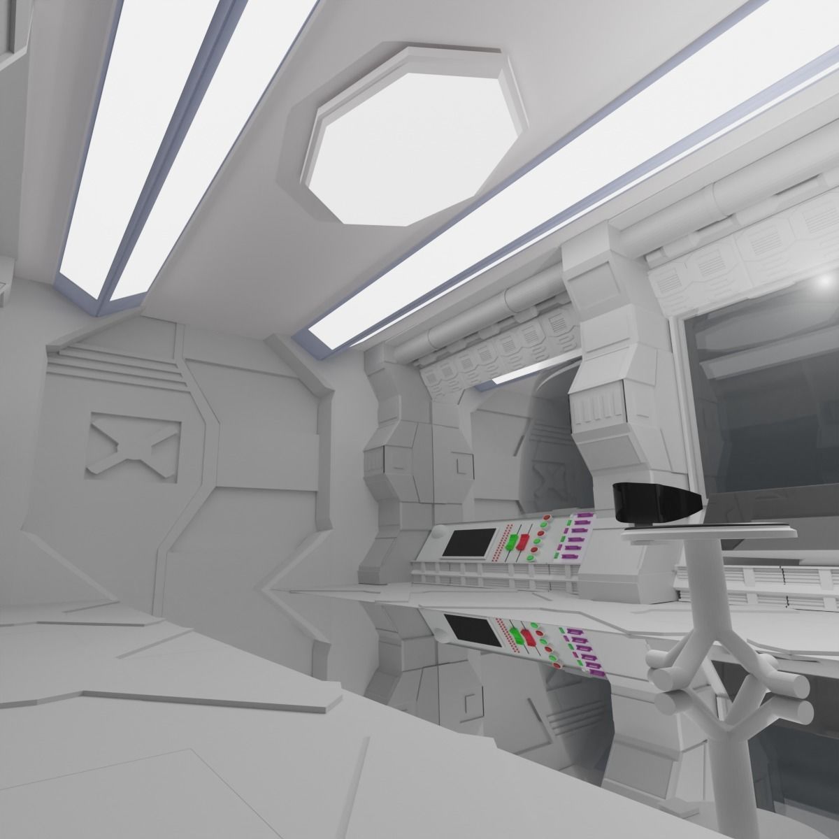 3D model Space cabin VR / AR / low-poly | CGTrader