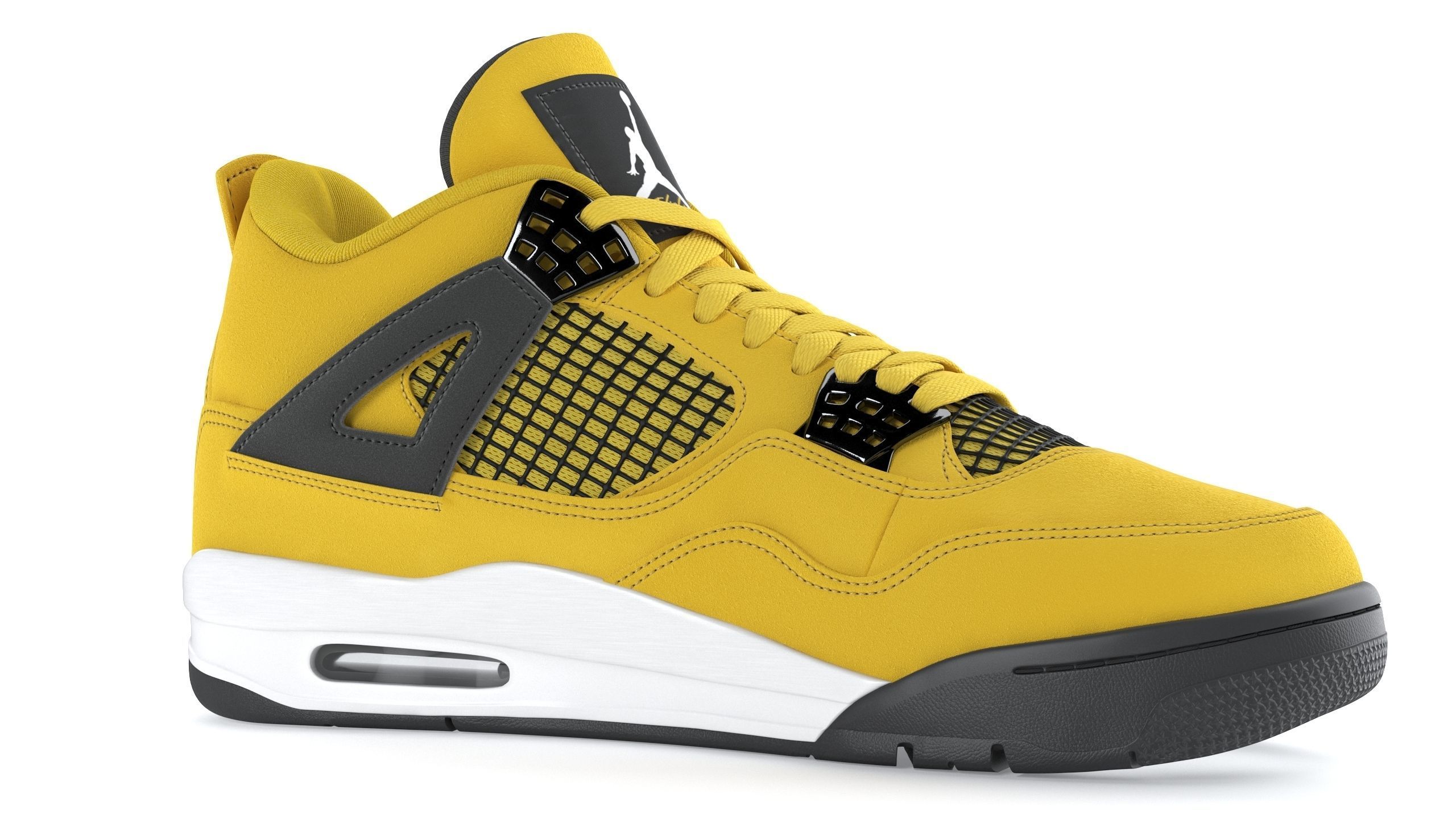 Air Jordan 4 Retro Tour Yellow PBR 3D model | CGTrader