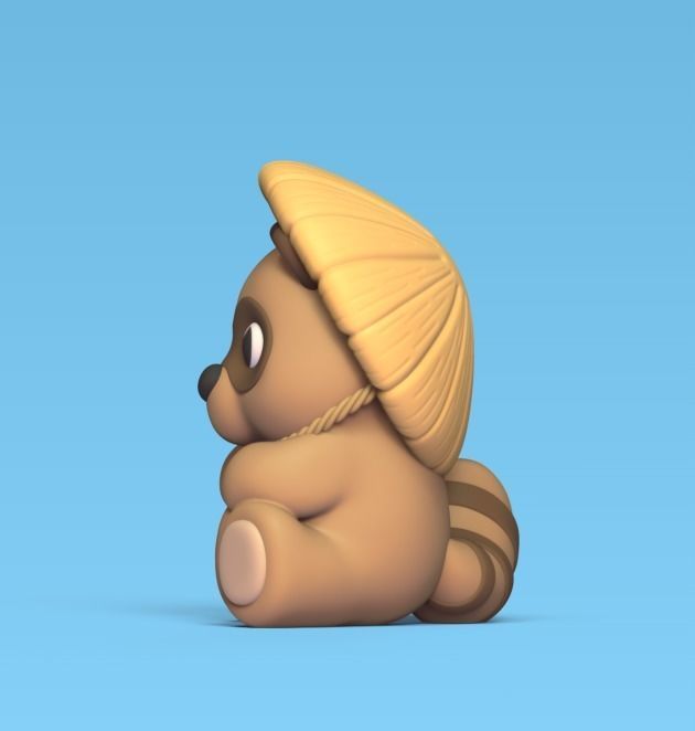 Tanuki figurine of panda bear 3D model 3D printable | CGTrader