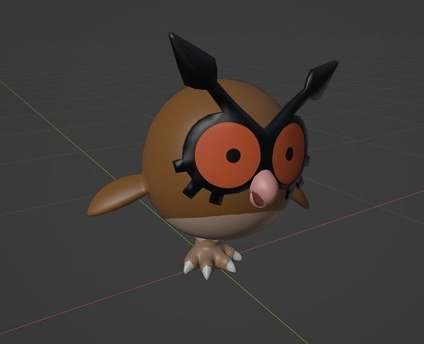 Hoothoot pokemon 3D print model 3D model 3D printable | CGTrader