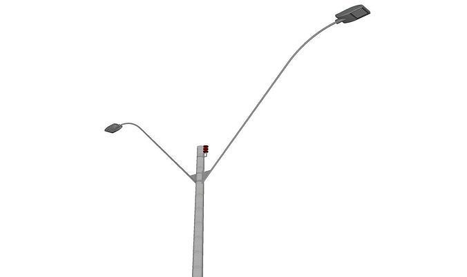 Concrete Lamp Post - Light Pole - Light Post - Street Light 51 3D model ...