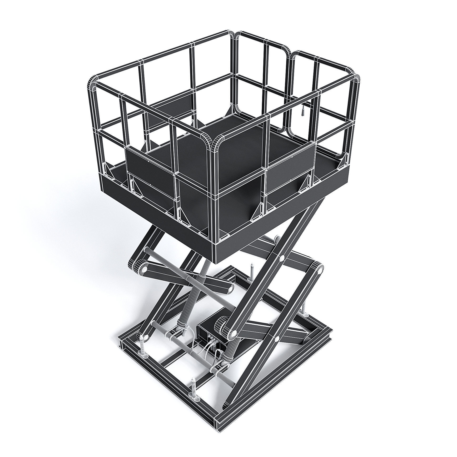 Scissor Freight Lift I 3D model | CGTrader