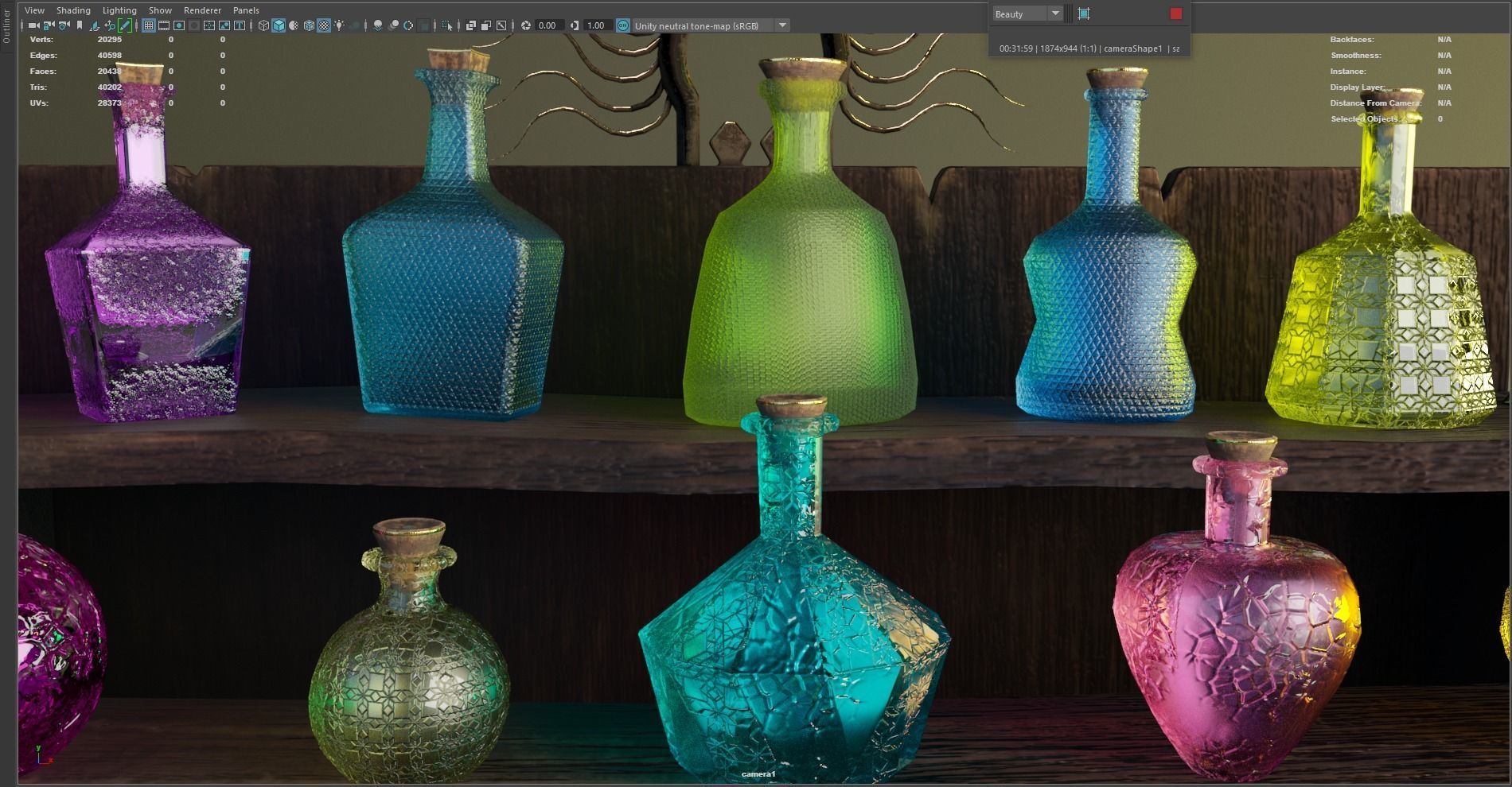 Patterned Potion Bottles 3D model | CGTrader