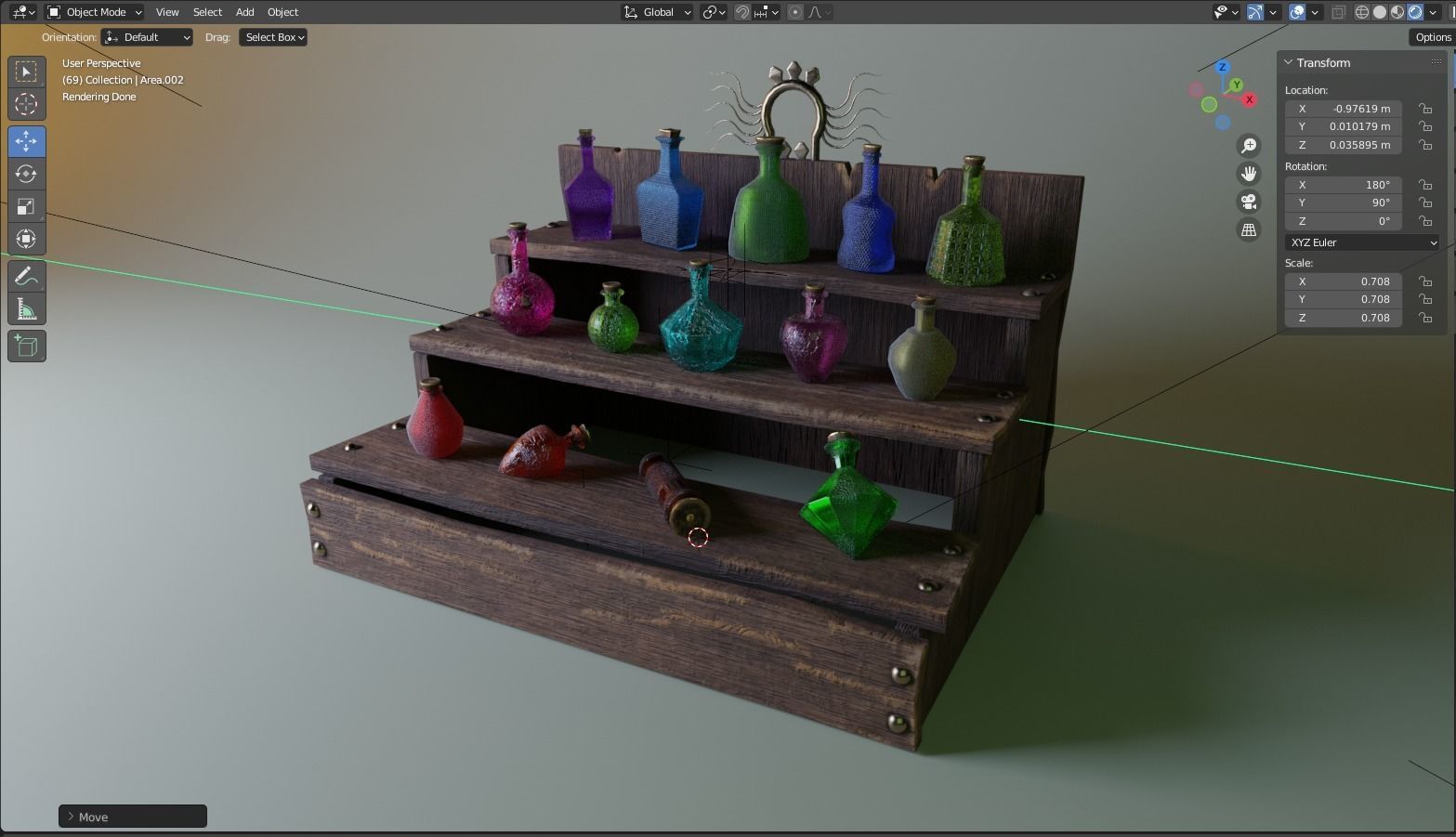 Patterned Potion Bottles 3D model | CGTrader