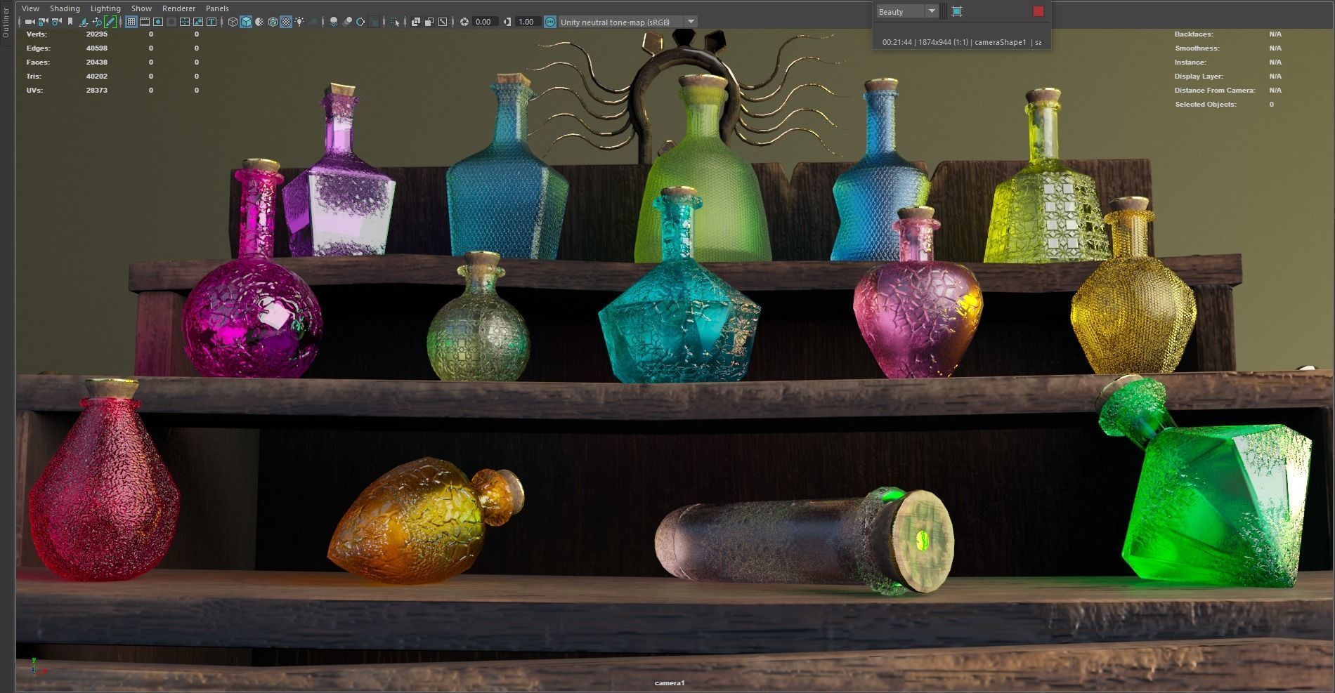Patterned Potion Bottles 3D model | CGTrader