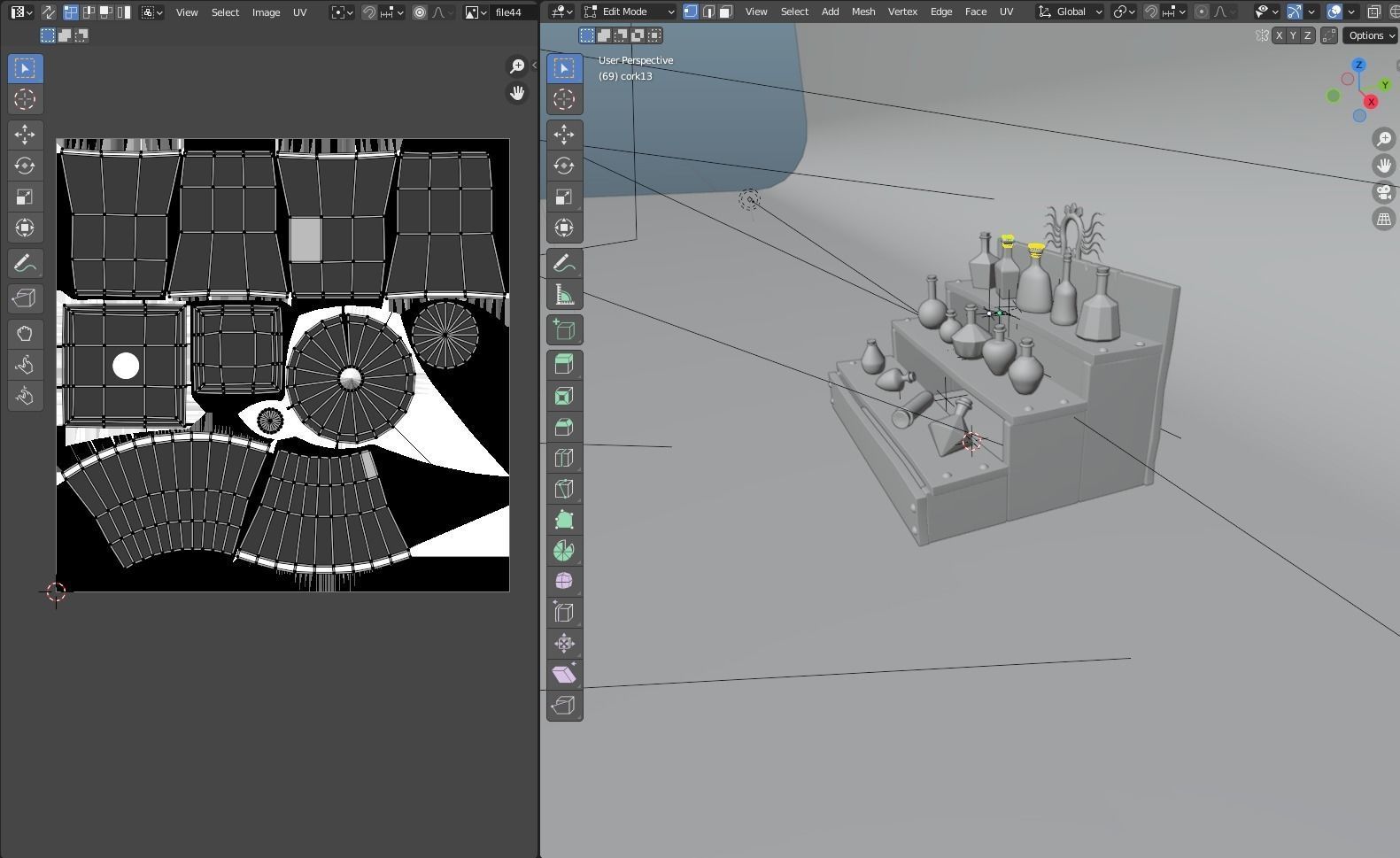 Patterned Potion Bottles 3D model | CGTrader