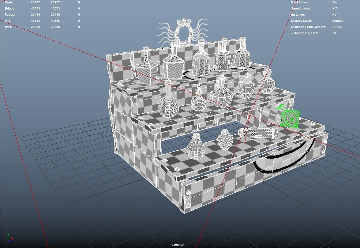 Patterned Potion Bottles 3D model | CGTrader