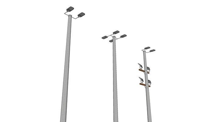 Concrete Lamp Post - Light Pole - Street Light - Group 02 3D model ...