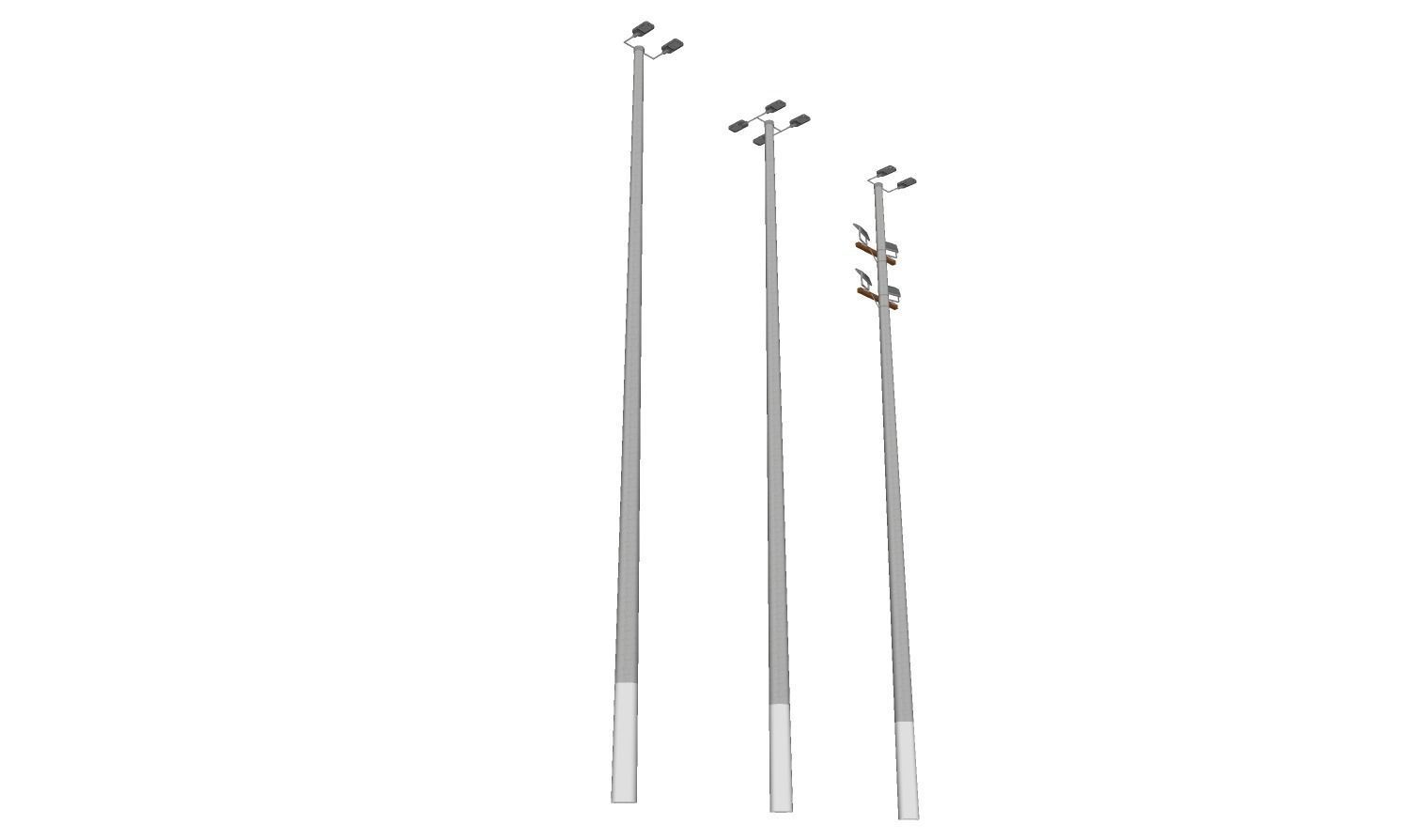 Concrete Lamp Post - Light Pole - Street Light - Group 02 3D model ...