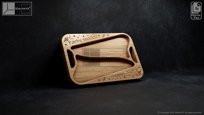 Party Tray - CNC Files for Wood 3D model | CGTrader