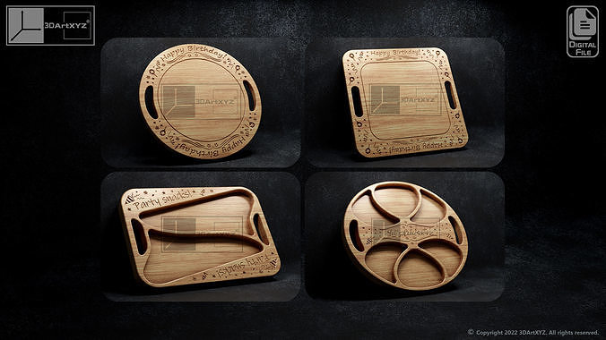 Celebration Pack - CNC Files for Wood 3D model | CGTrader