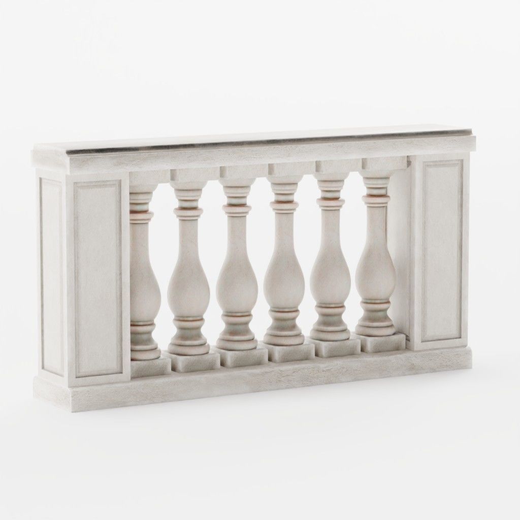 3D model Balustrade - 15 Balcony Stone Models - Greek - Roman VR / AR ...