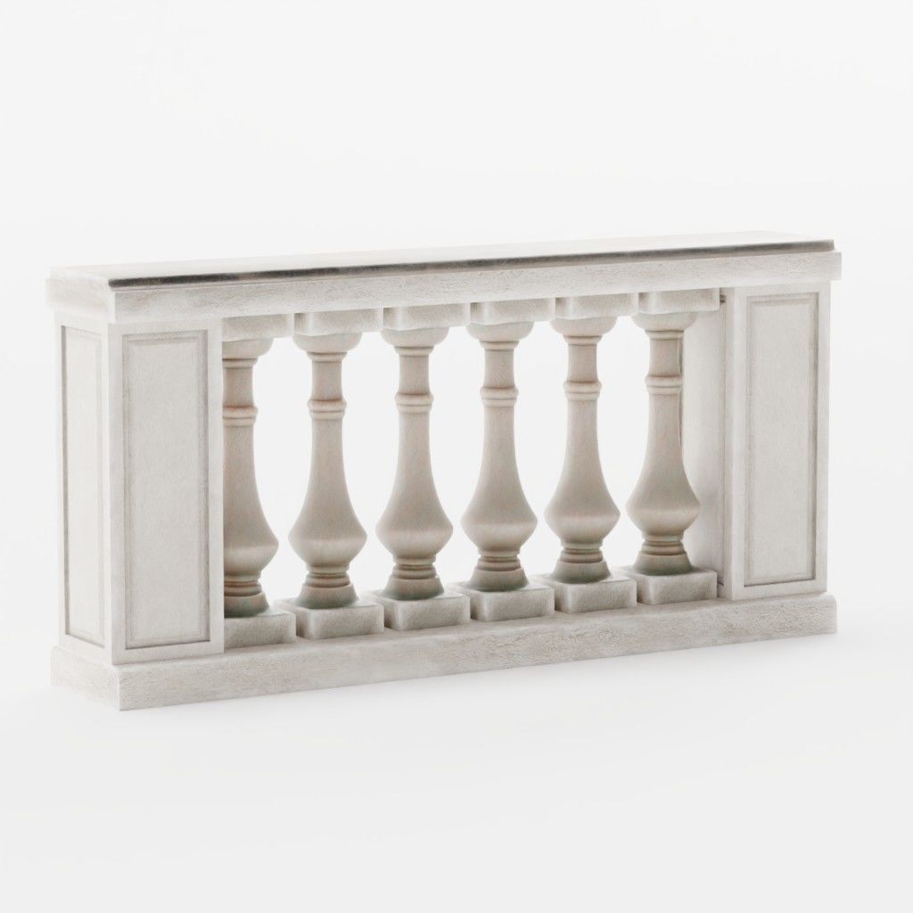 3D model Balustrade - 15 Balcony Stone Models - Greek - Roman VR / AR ...