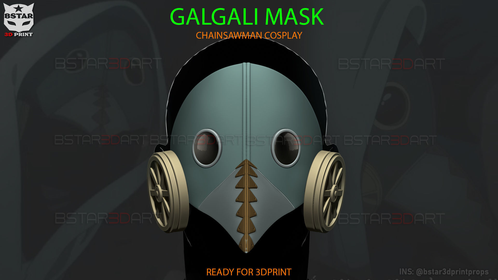 Galgali Mask - ChainsawMan Cosplay 3D model 3D printable | CGTrader