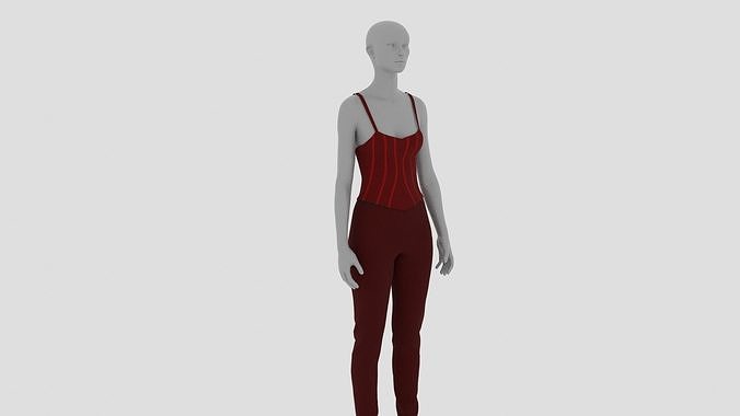 3D model Womens Dress - Female Outfit Clothes VR / AR / low-poly | CGTrader