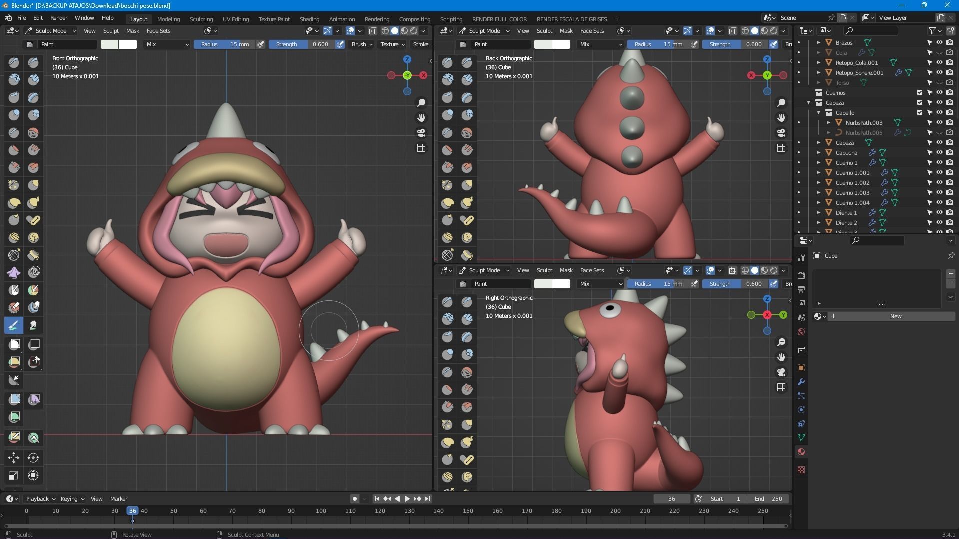 HITORI GOTO - BOCHIZILLA - BOCCHI THE ROCK 3D model 3D printable | CGTrader