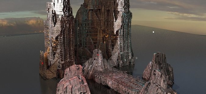 Alien Observatory Tower 1 Kit bash 2 3D model | CGTrader