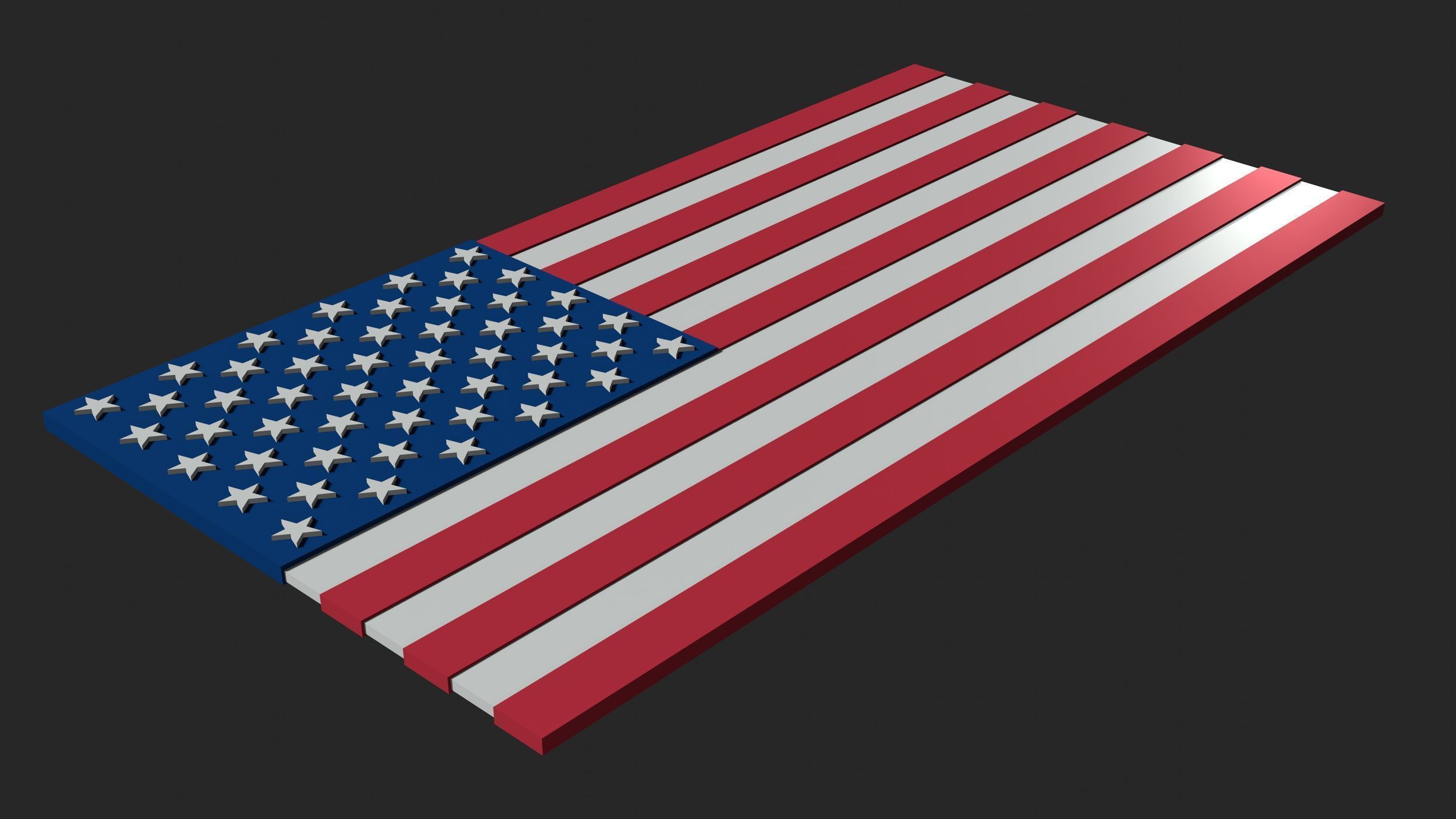 USA flag 3D model | CGTrader