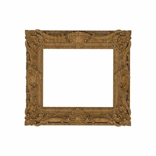 Carved frame STL 3D model | CGTrader