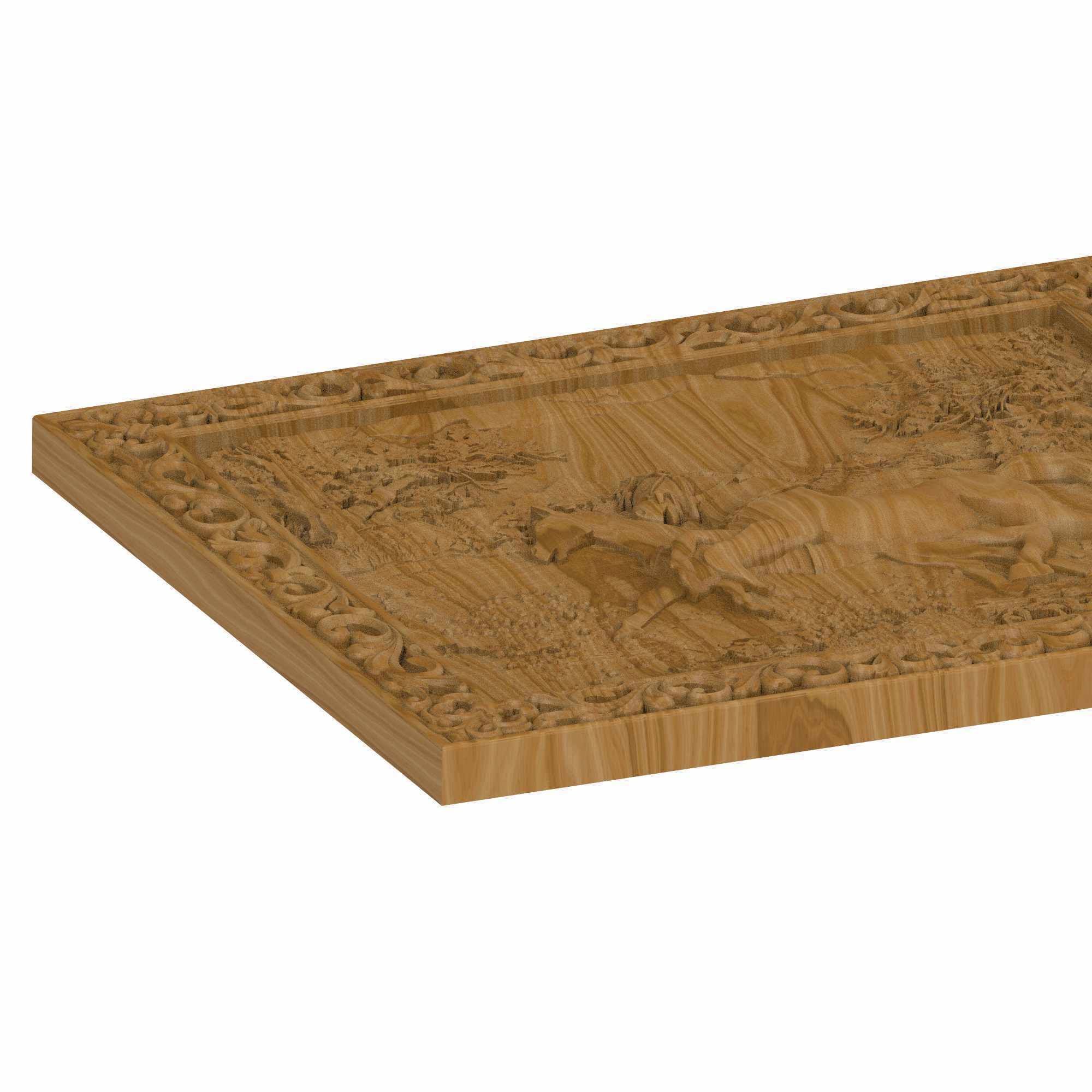 Carved panel painting STL 3D model | CGTrader