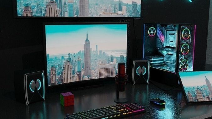 Gaming setup 3d model 3D model | CGTrader