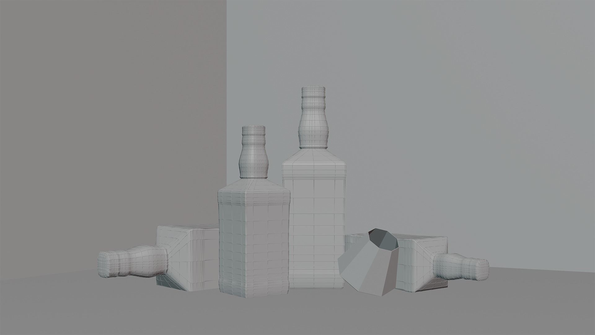 3D model Alcohol Bottles 3D Model VR / AR / low-poly | CGTrader