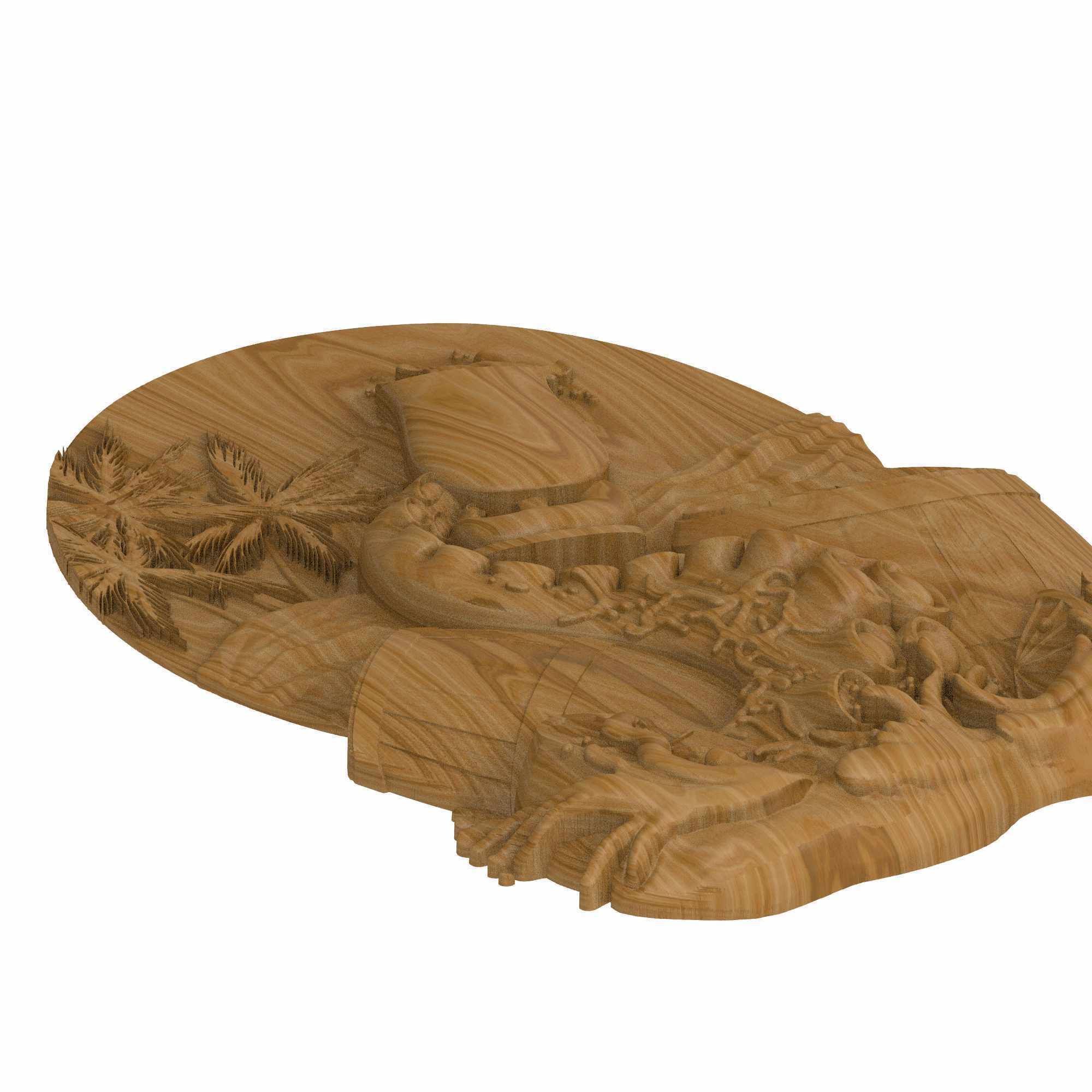 Carved panel painting STL 3D model | CGTrader