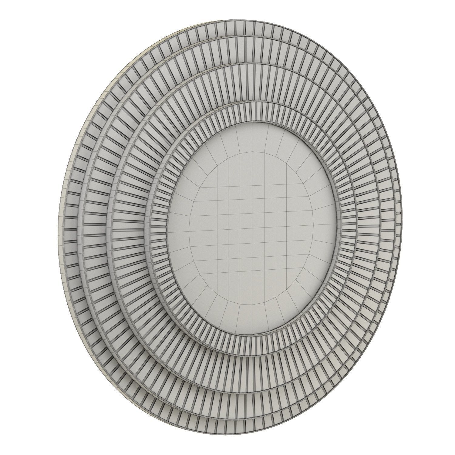 Parquet Black Brass Circle Mirror 3D model | CGTrader